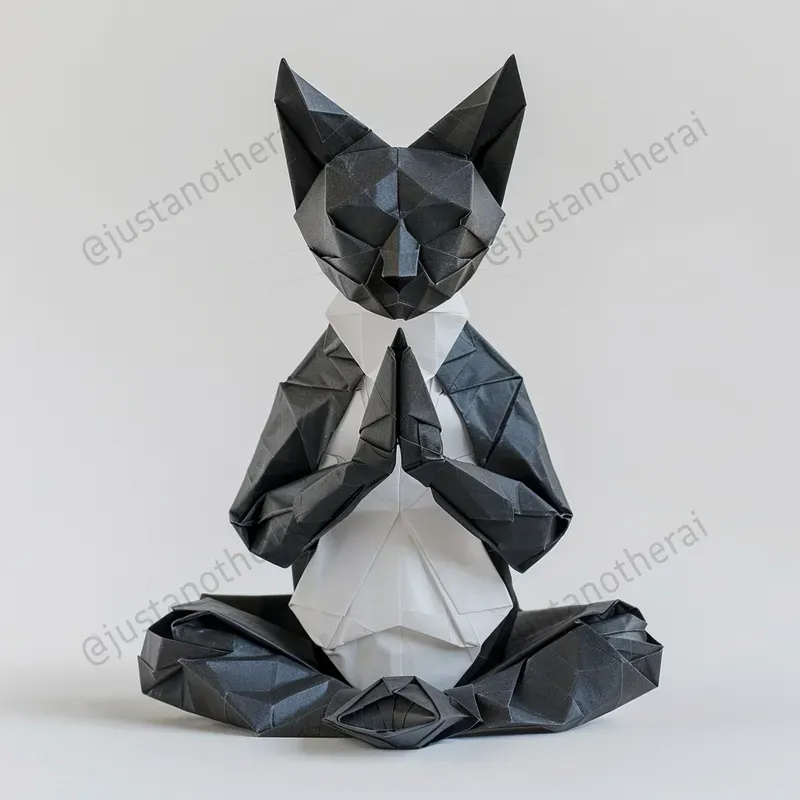 Origami Animal Yoga Poses Midjourney Prompt | PromptBase