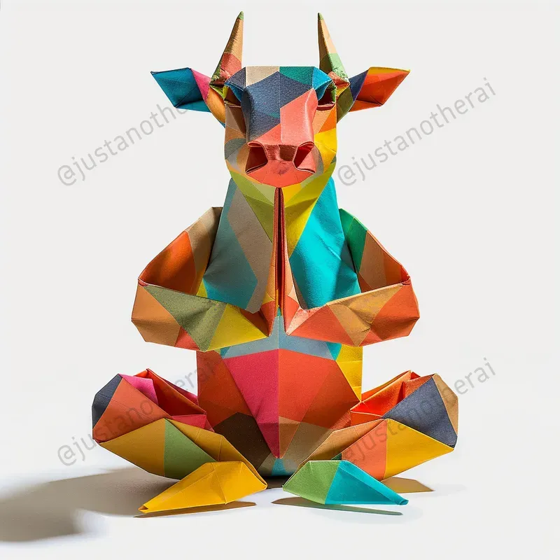 Origami Animal Yoga Poses Midjourney Prompt | PromptBase