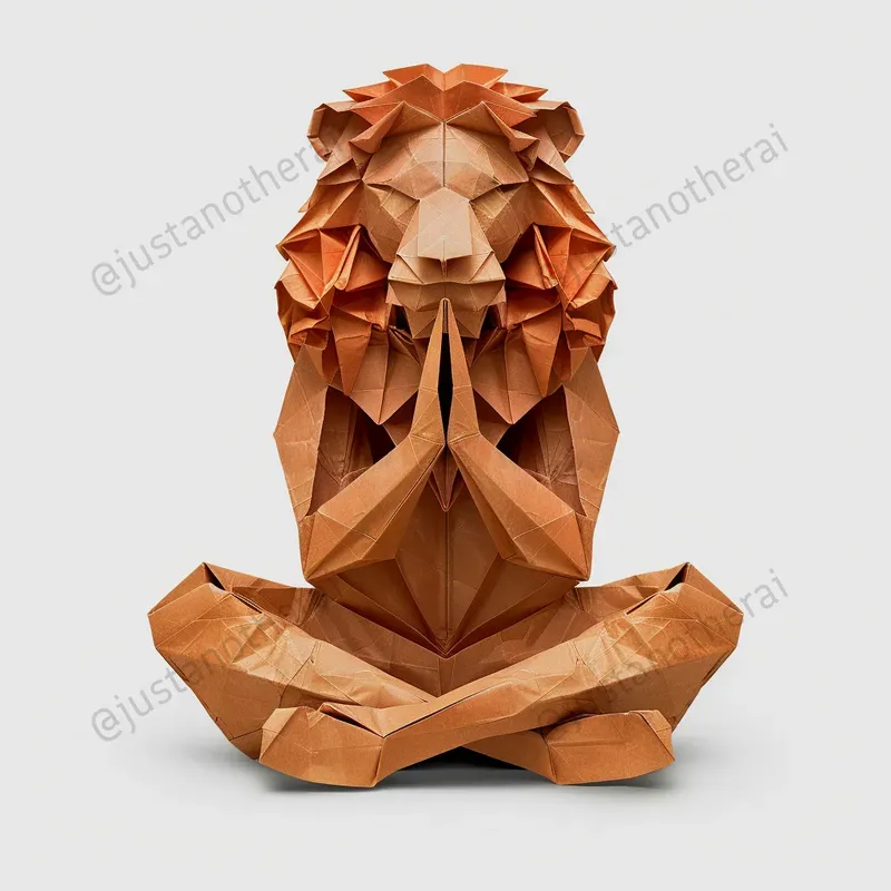 Origami Animal Yoga Poses Midjourney Prompt | PromptBase