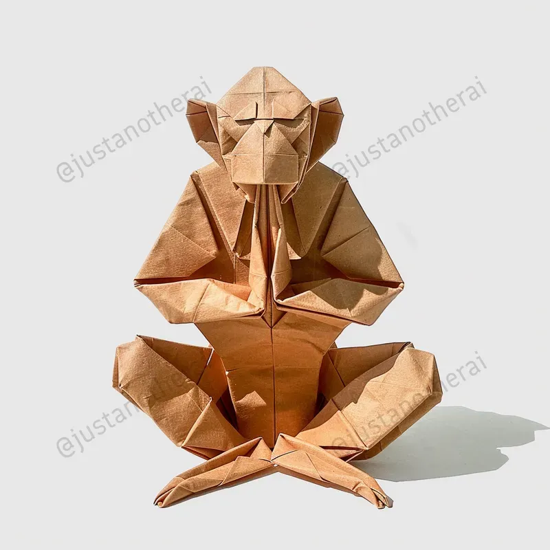 Origami Animal Yoga Poses Midjourney Prompt | PromptBase