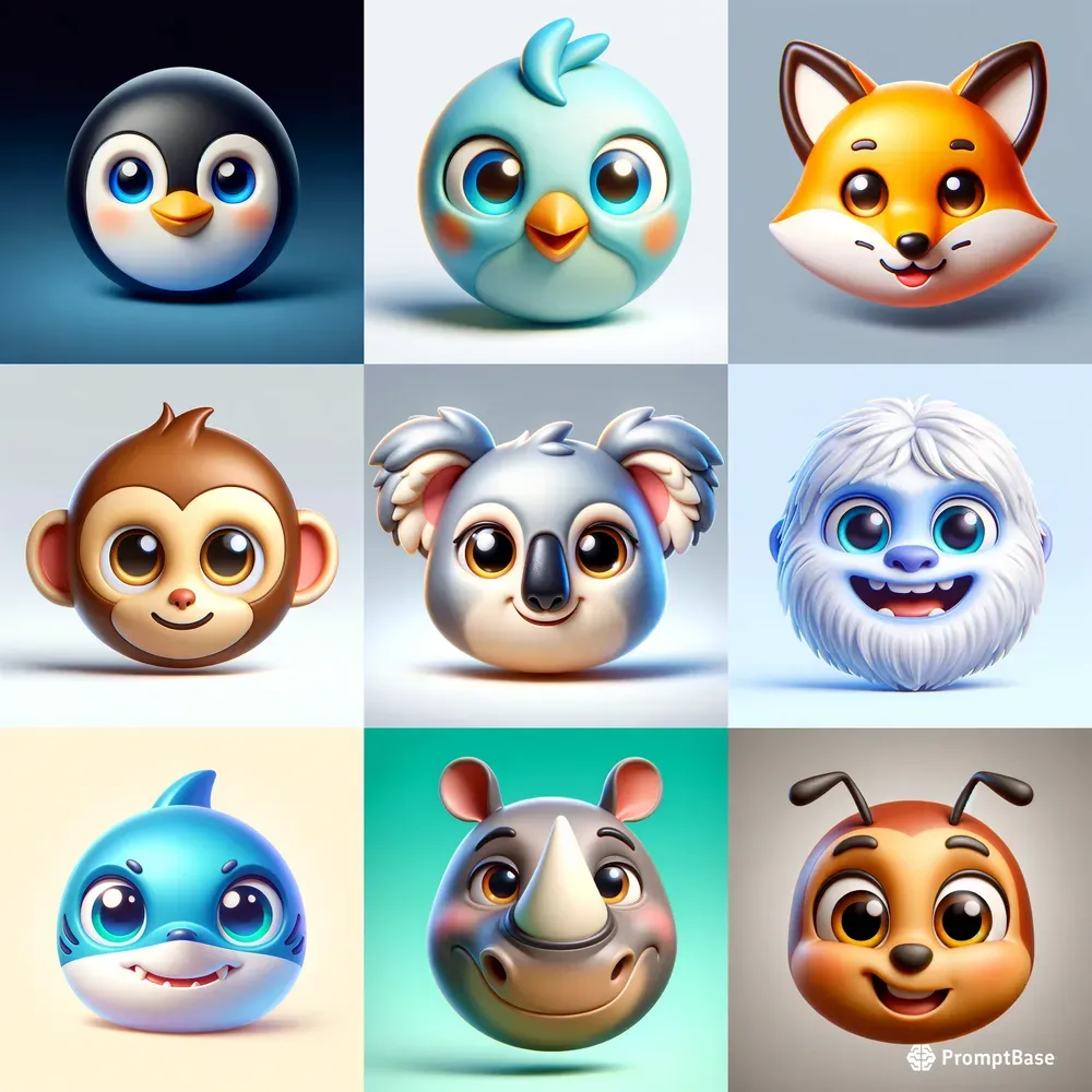 3D Emoji Animals DALL·E Prompt | PromptBase