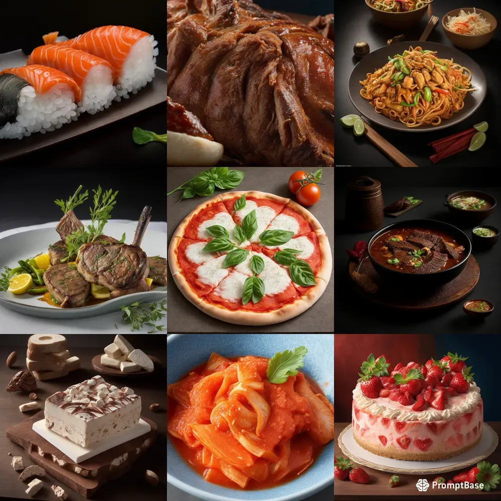 Realistic Food Images - Culinary Art Leonardo Ai Prompt | PromptBase