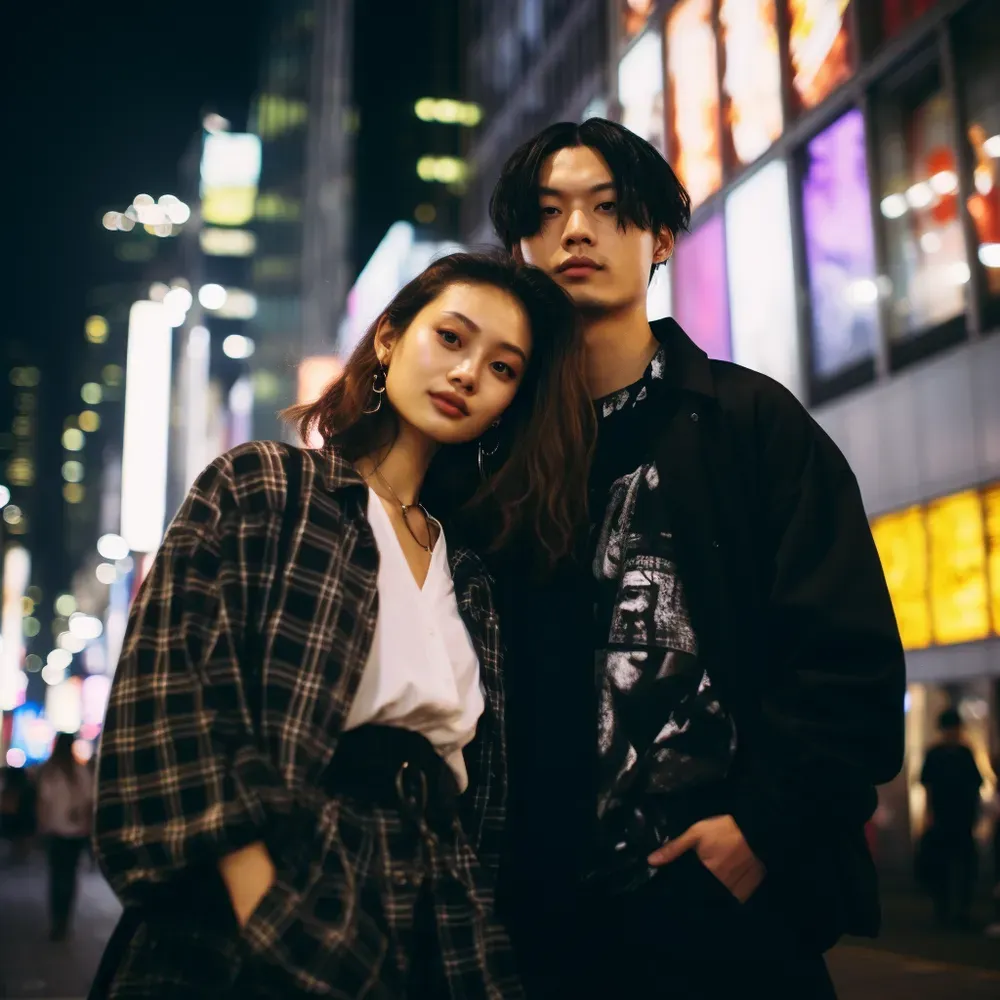 Street Fashion In Tokyo At Night Midjourney Prompt | PromptBase