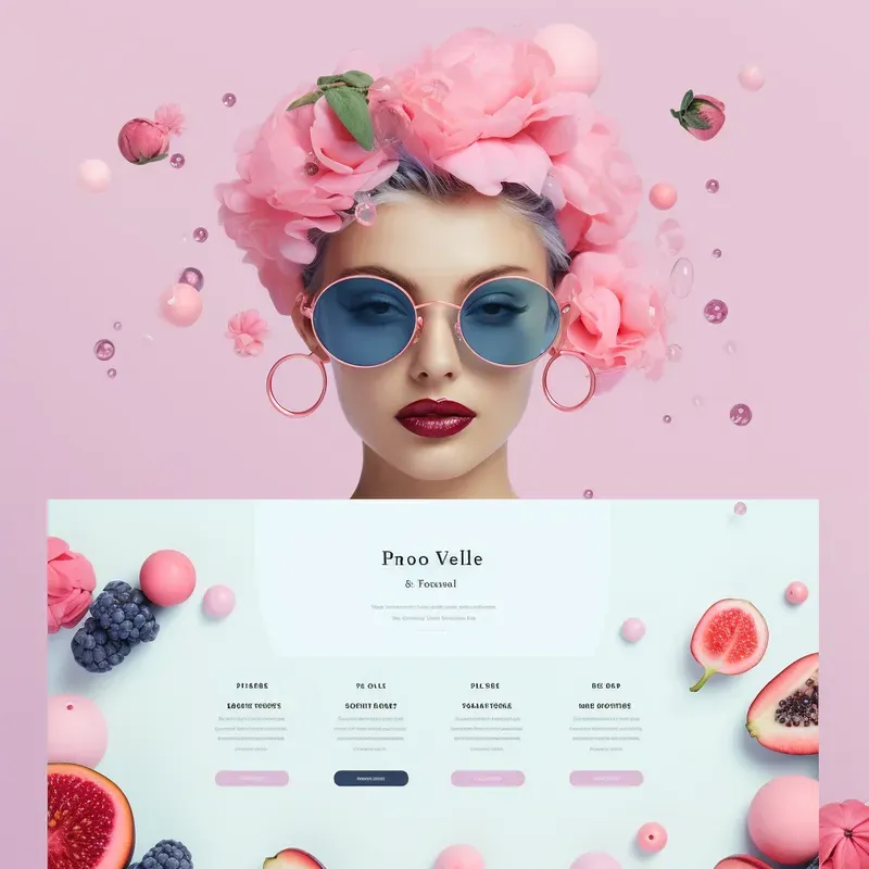 Glossy Website Design Inspirations Midjourney Prompt | PromptBase