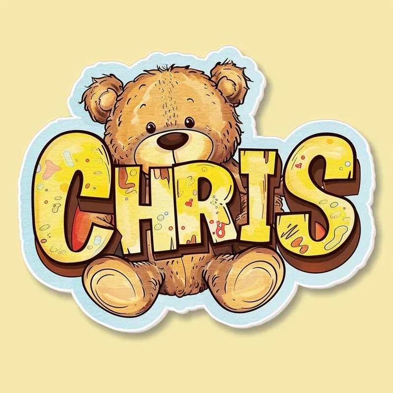 Kids Cartoon Personalised Name Tags Midjourney Prompt | PromptBase