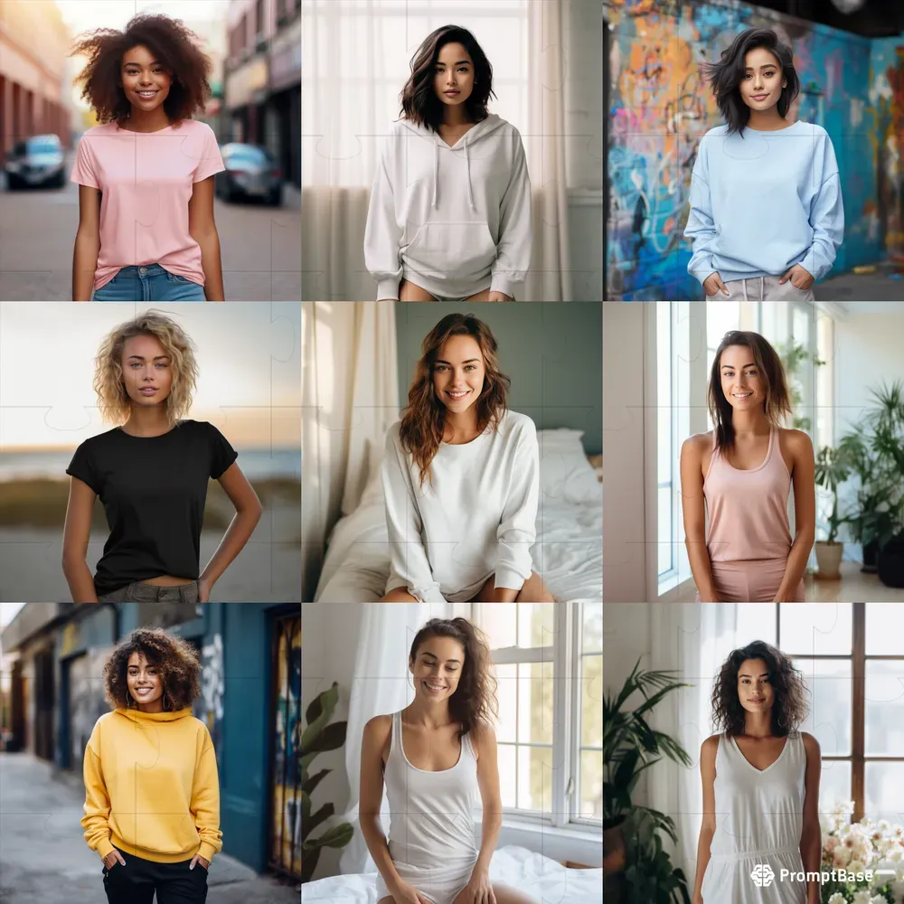 Beautiful Female Model Mockups Midjourney Prompt | PromptBase