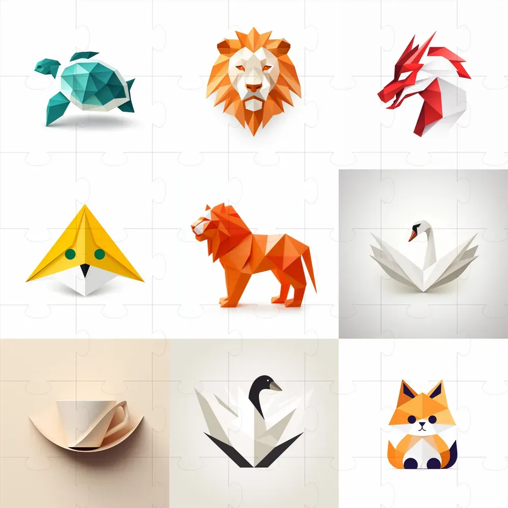 Origami Logos Midjourney Prompt | PromptBase