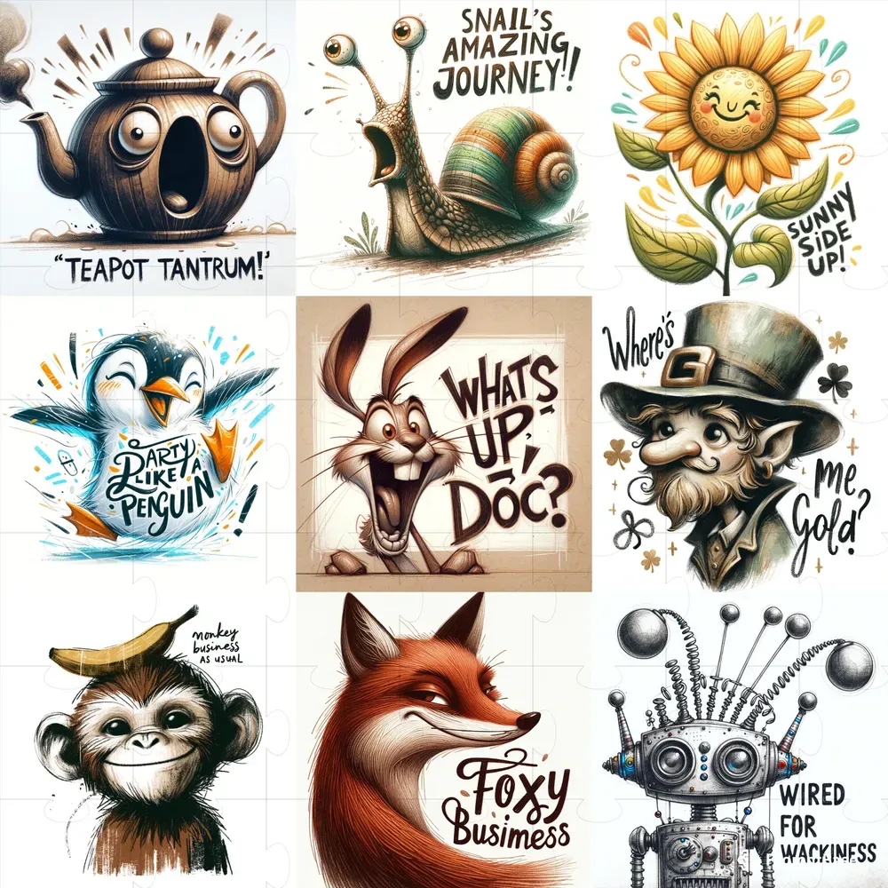 Exaggerated Characters DALL·E Prompt | PromptBase