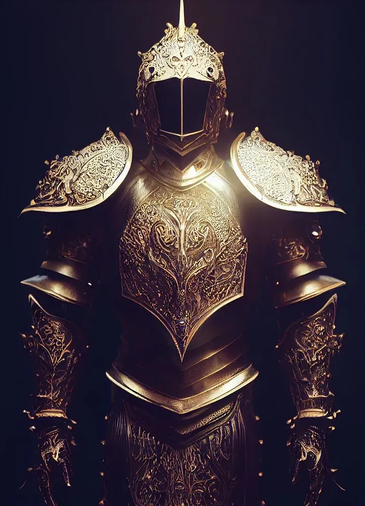 Detailed Knight Armor Design Midjourney Prompt | PromptBase