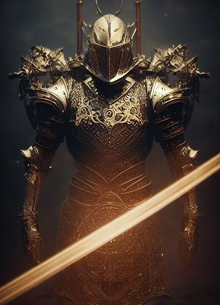 Detailed Knight Armor Design Midjourney Prompt | PromptBase
