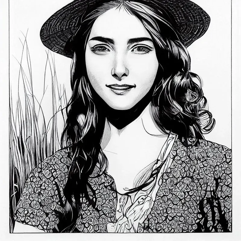 Stylized Ink Character Portraits Midjourney Prompt | PromptBase