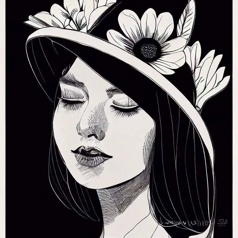 Stylized Ink Character Portraits Midjourney Prompt | PromptBase