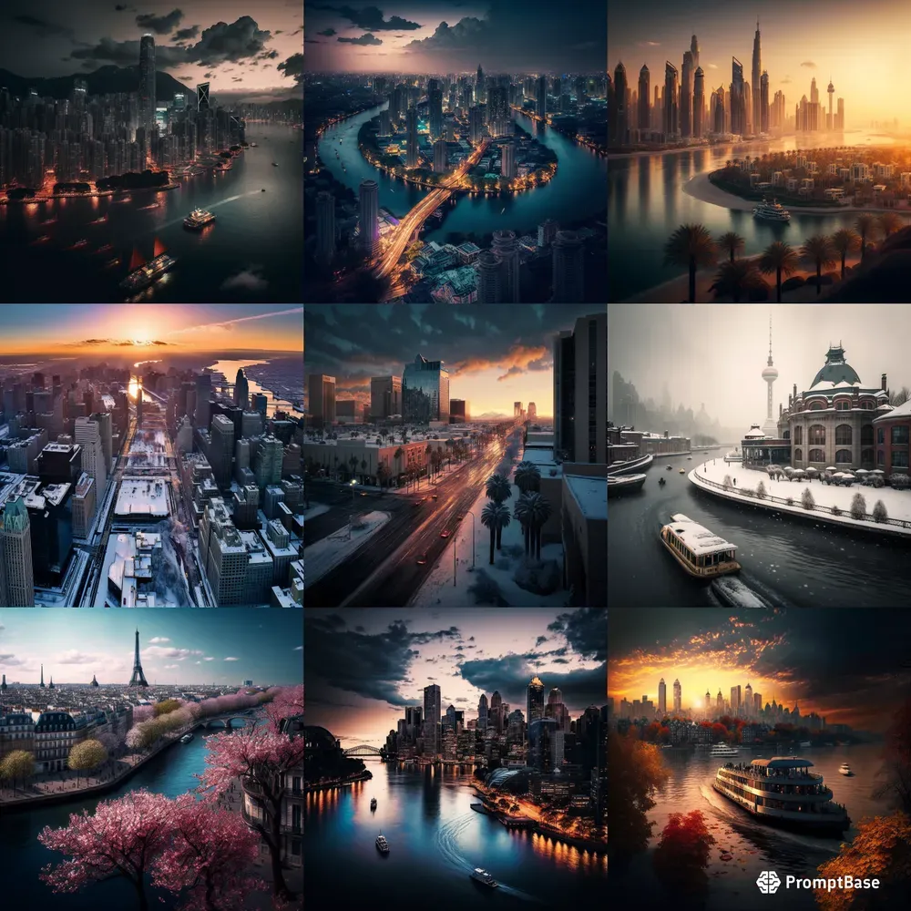 Cityscape Photography Midjourney Prompt | PromptBase