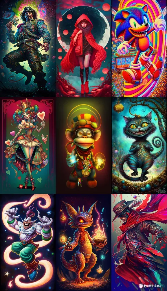 Trippy Characters And Avatars Midjourney Prompt | PromptBase