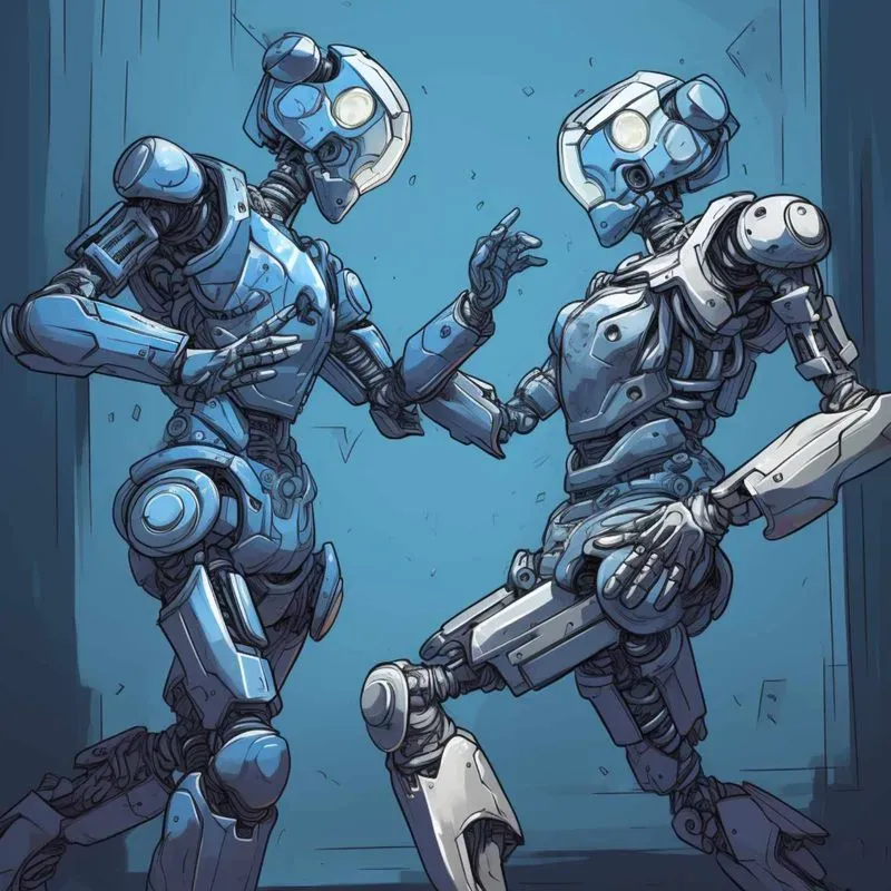 Robotic Characters In Comic Style Midjourney Prompt | PromptBase