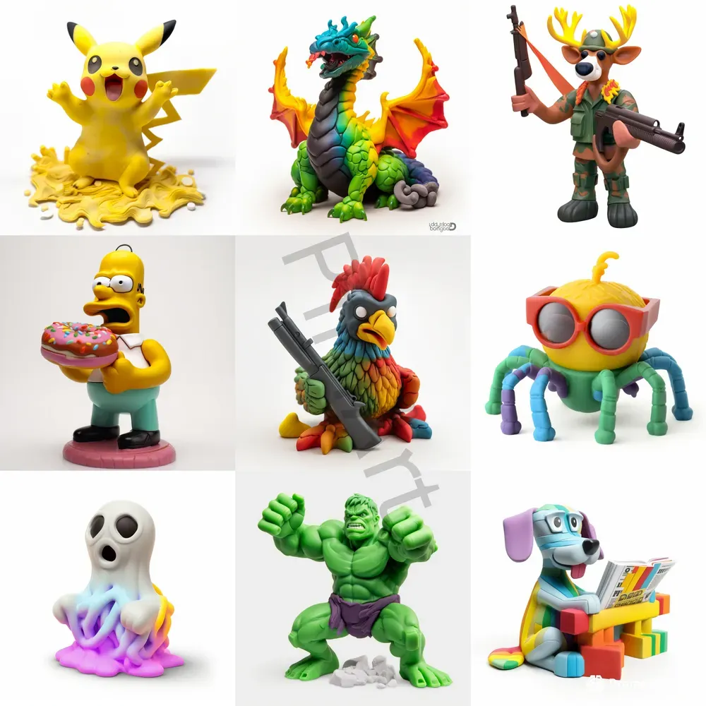 Play Doh Models For Games Or Inspirations Midjourney Prompt | PromptBase