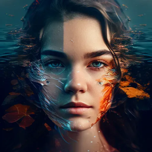 Double Exposure Portraits Midjourney Prompt | PromptBase