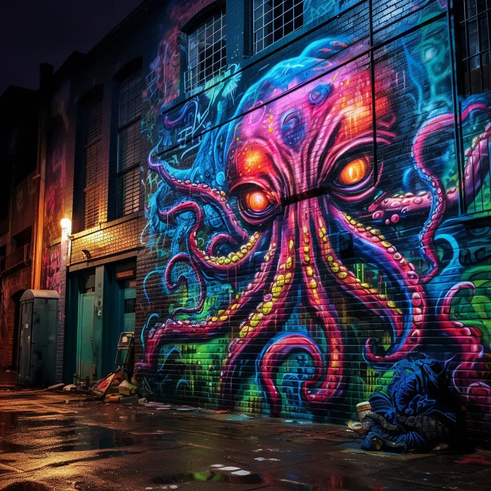 Phantom Street Grafitties Midjourney Prompt | PromptBase