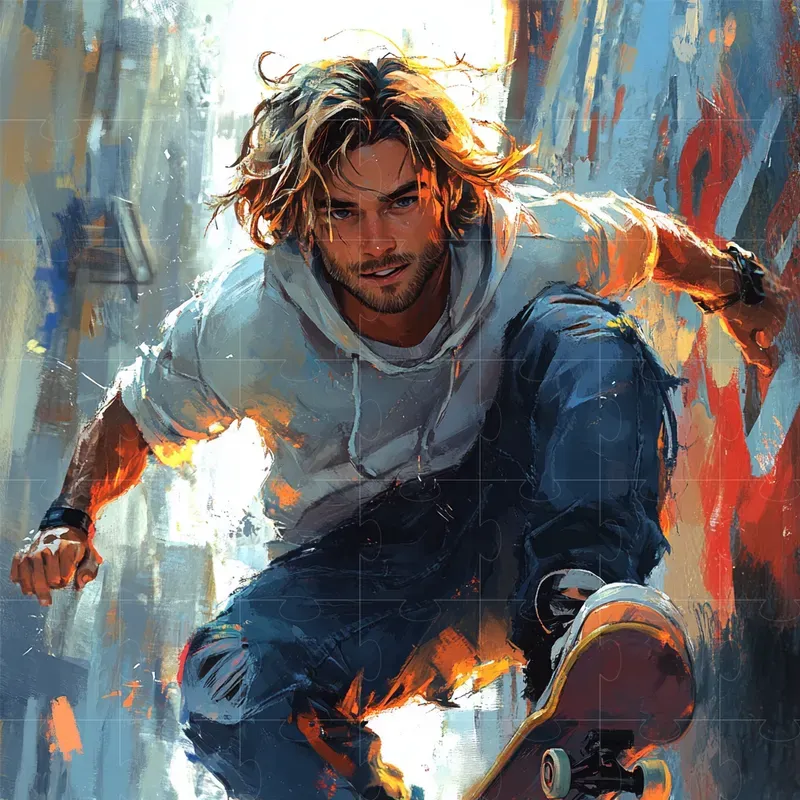 Men In Action Intense Dynamic Portraits Midjourney Prompt | PromptBase