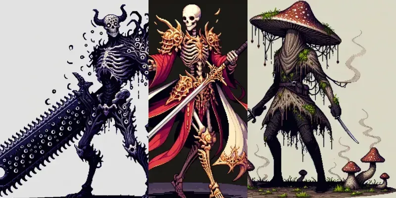 Detailed Jrpg Style Pixel Art Enemies DALL·E Prompt | PromptBase