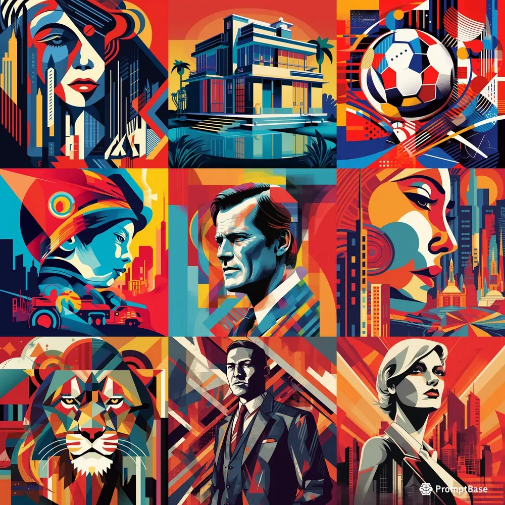 Constructivism Art Style Illustrations Midjourney Prompt | PromptBase