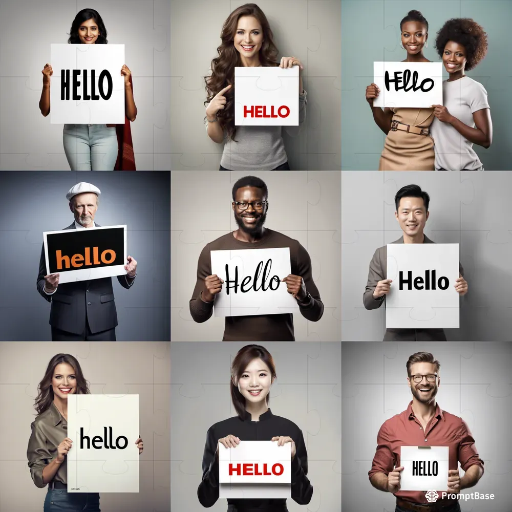 Professional People Holding Posters Stable Diffusion Prompt | PromptBase