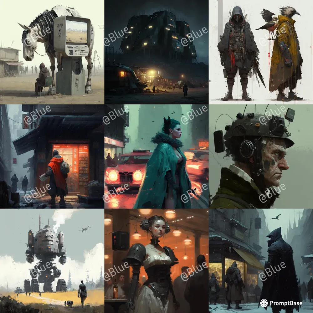 Cyberpunk Book Illustrations Midjourney Prompt | PromptBase