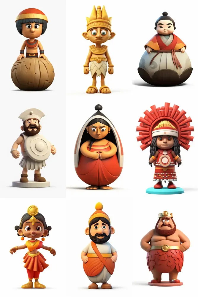 Ancient Civilizations Characters Midjourney Prompt | PromptBase