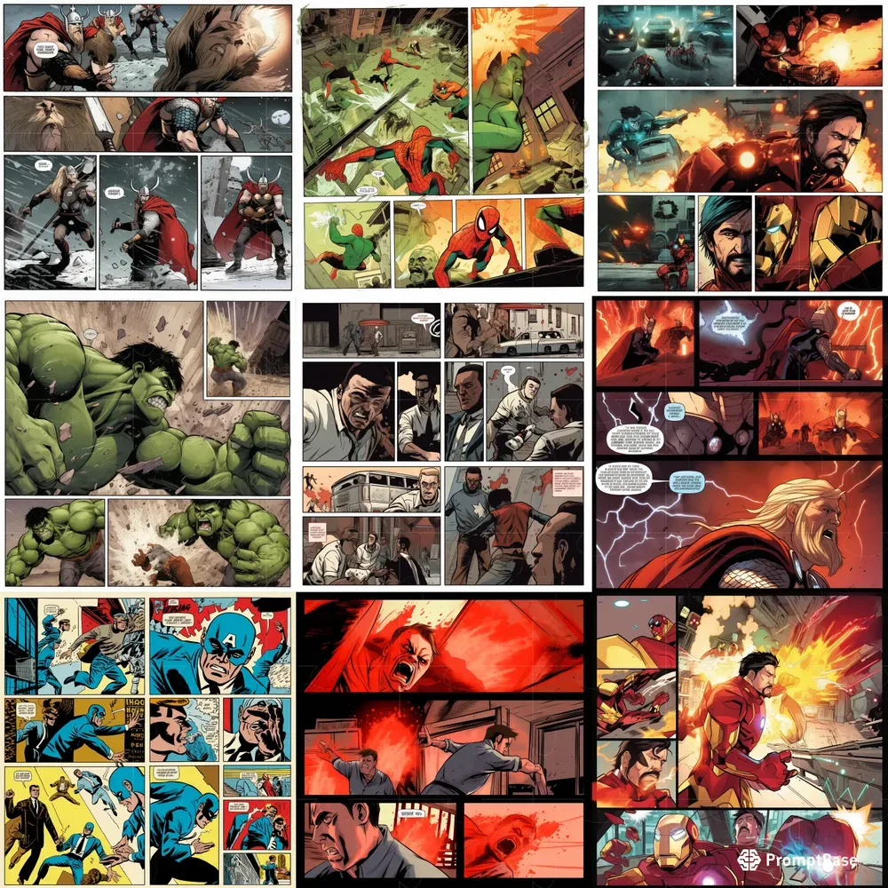 Marvel Style Comics Midjourney Prompt | PromptBase