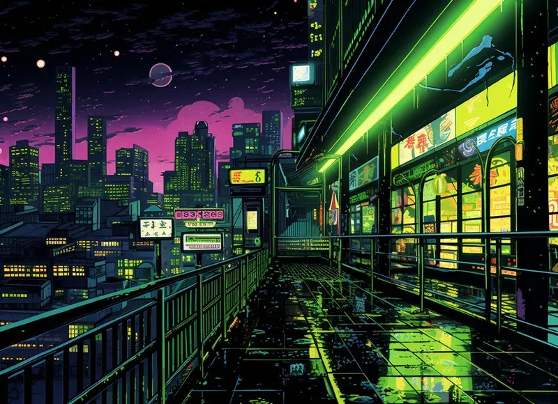 Nostalgic 1990s Manga Style Scenes Midjourney Prompt | PromptBase