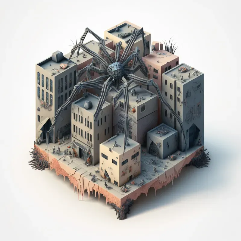 Post Apocalyptic City Blocks Midjourney Prompt | PromptBase