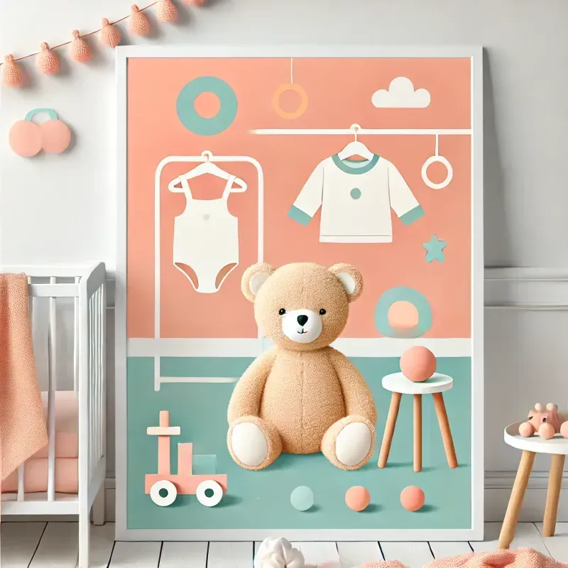 Simple Pastel Vector Designs For Kids DALL·E Prompt | PromptBase