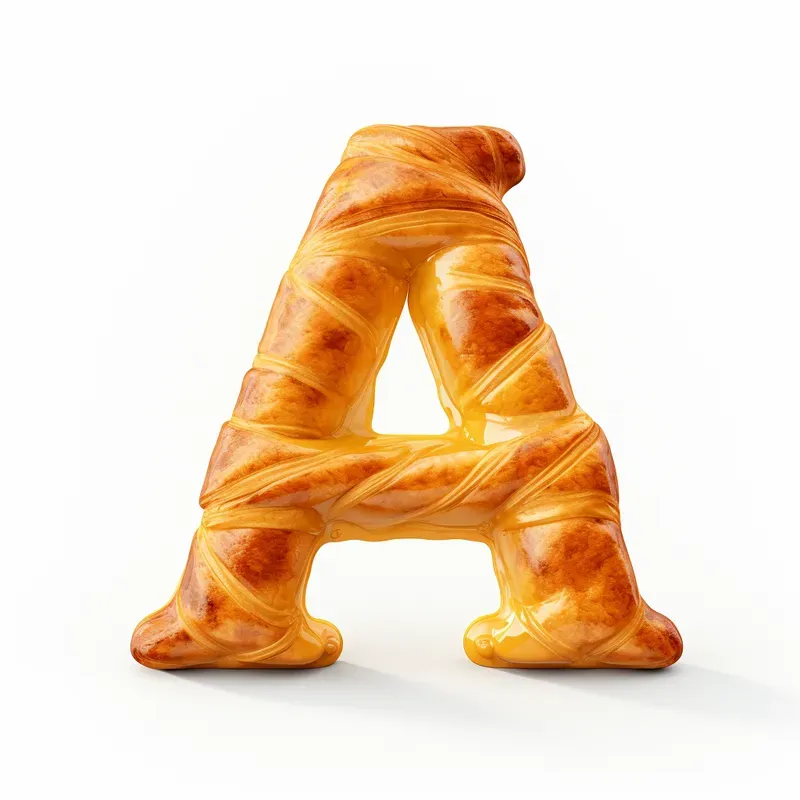 Croissant Baked Alphabet Letters Midjourney Prompt | PromptBase