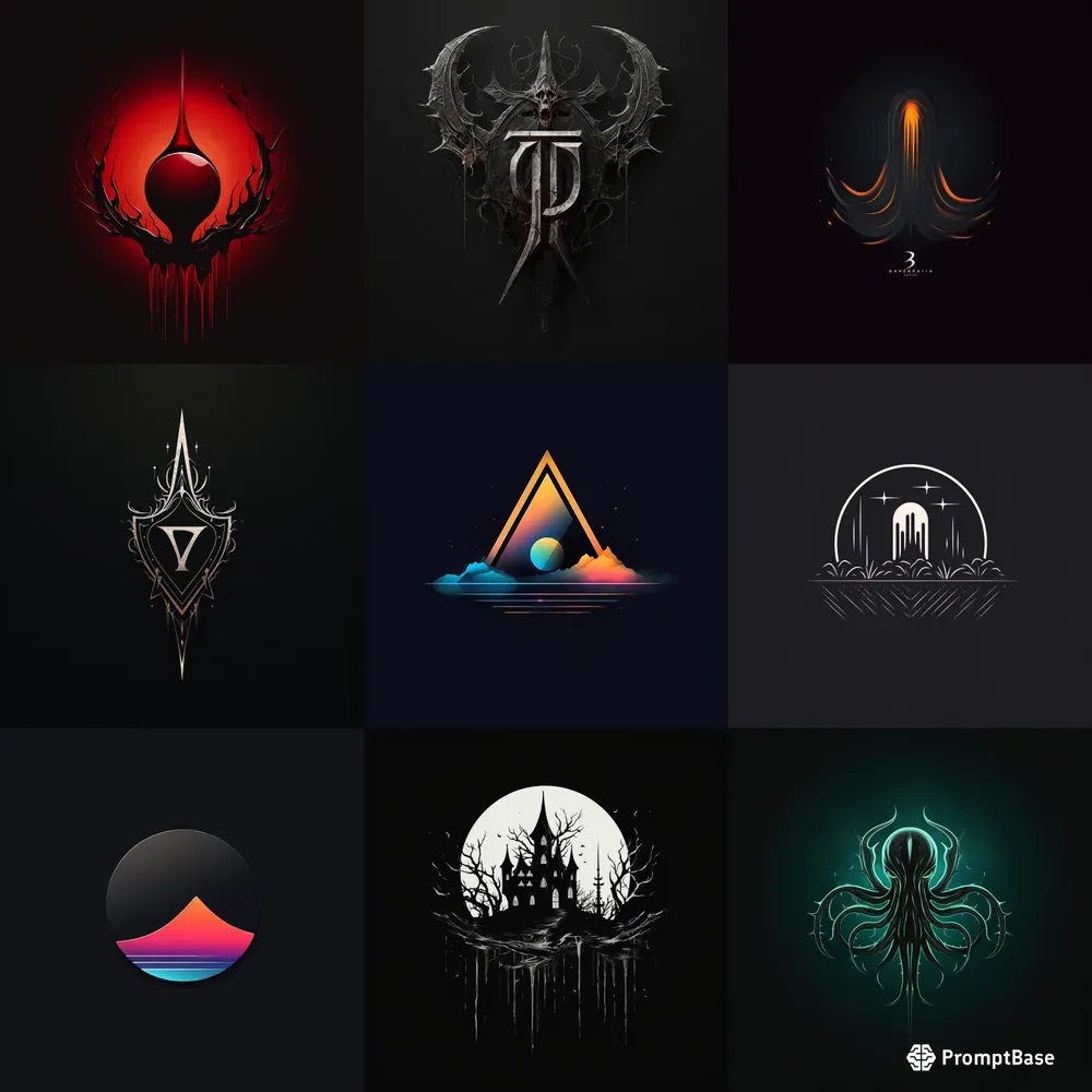 Creepy Halloween Scary Logos Midjourney Prompt | PromptBase