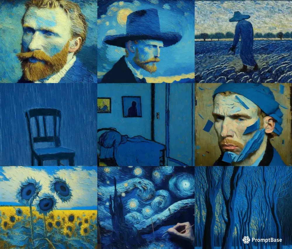 Blue Vincent Van Goghs Stable Diffusion Prompt | PromptBase
