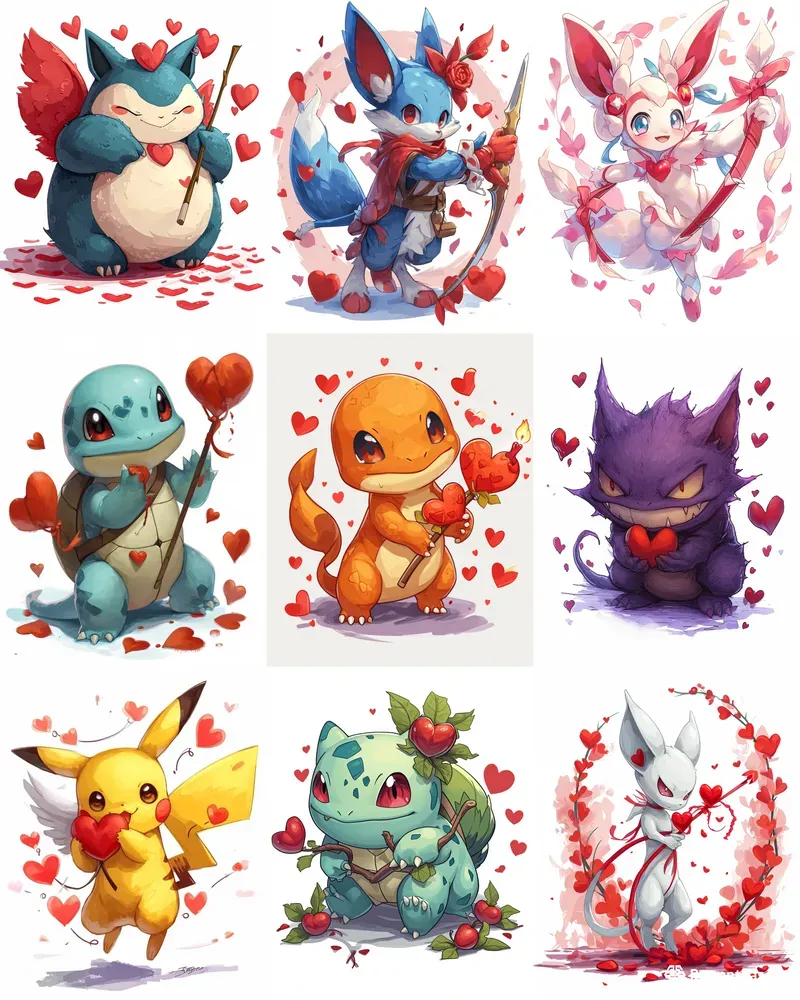 Pokemon Love Sparks Midjourney Prompt | PromptBase