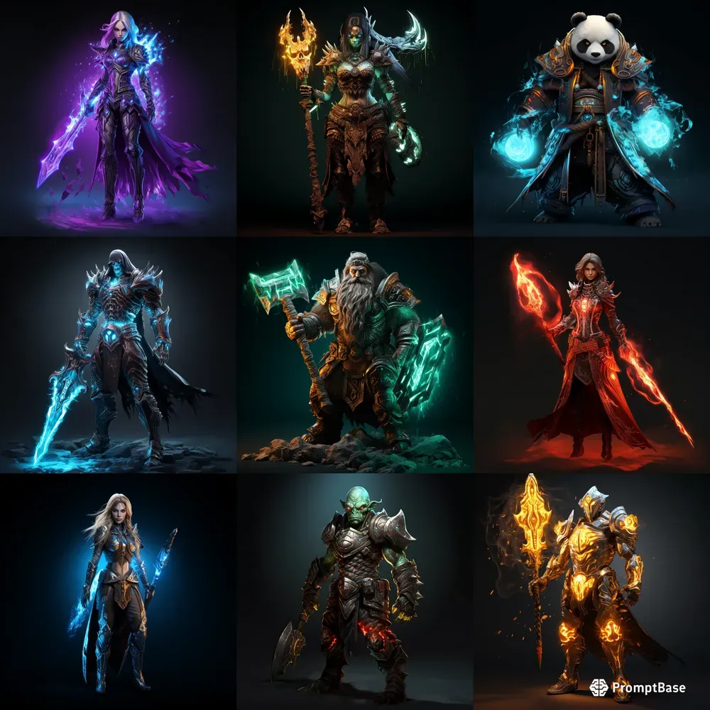 Fantasy RPG Characters Midjourney Prompt | PromptBase