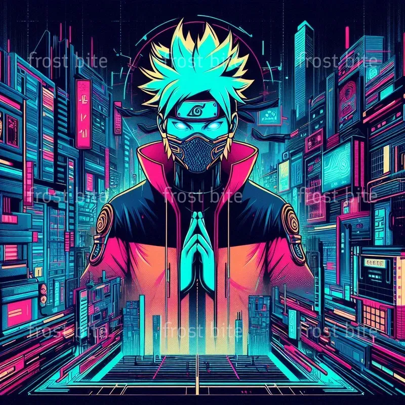 Futuristic Cyberpunk Anime Posters DALL·E Prompt | PromptBase