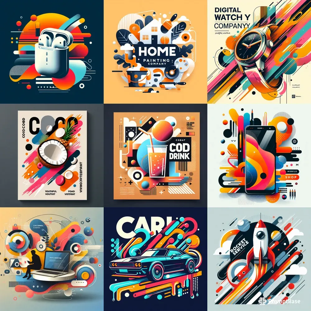 Vibrant 3D Banners DALL·E Prompt | PromptBase