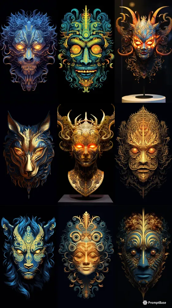 Halfhuman Halfcreature Faces Midjourney Prompt | PromptBase