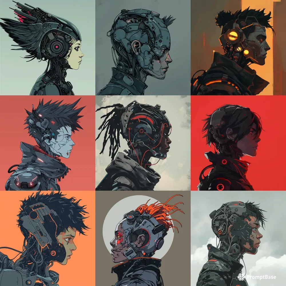 Apocalyptic Cyborg NFT Pfp Characters Midjourney Prompt | PromptBase