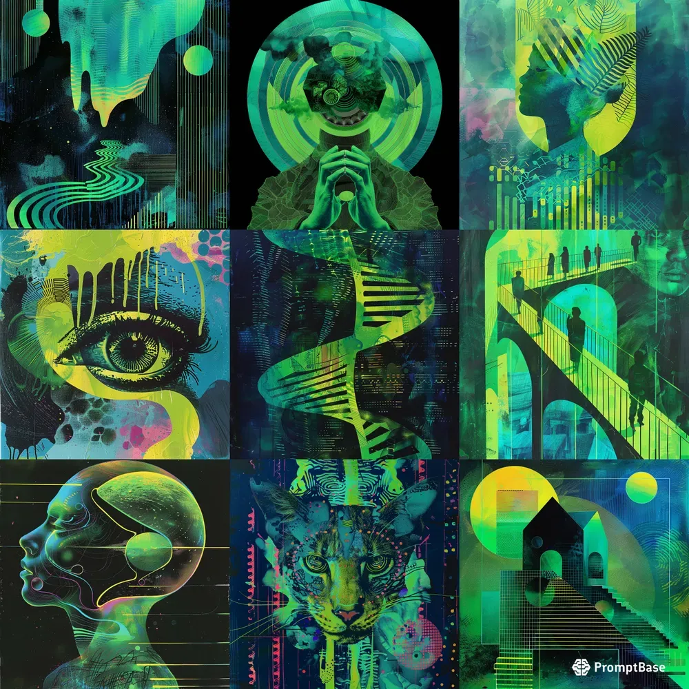 Dynamic Acid Art Prints Midjourney Prompt | PromptBase
