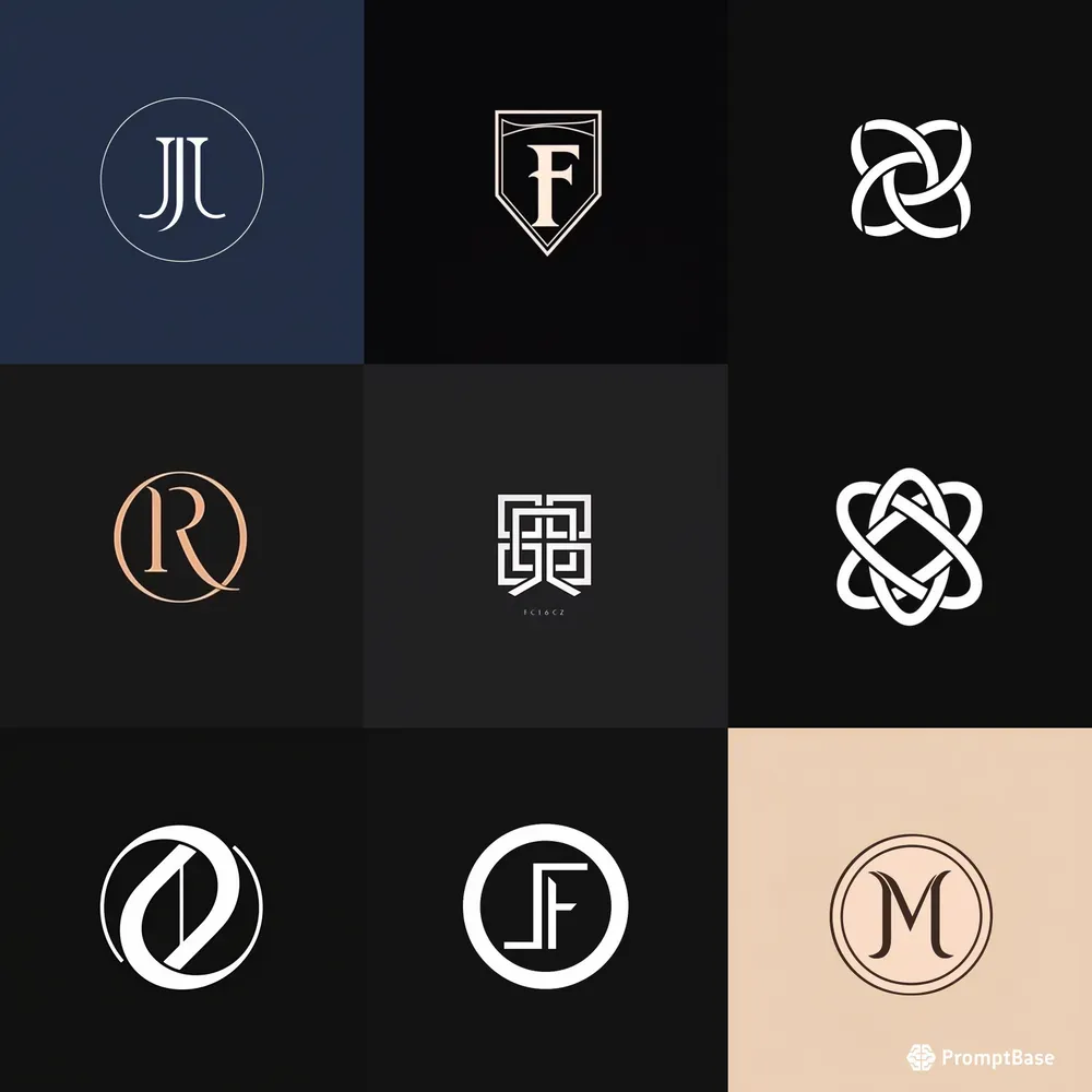 Modern Typographic Letters Corporate Logos Midjourney Prompt | PromptBase