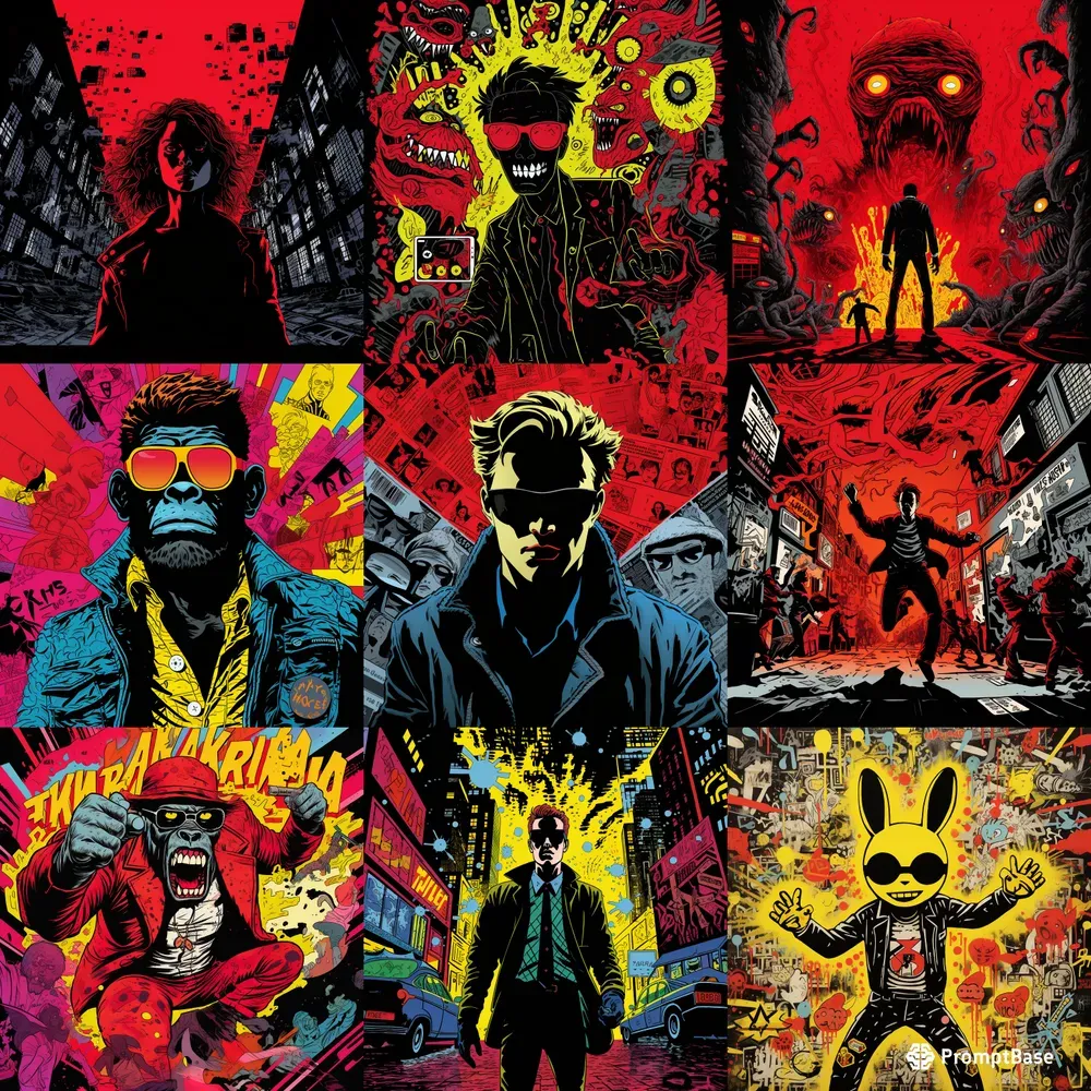 Cool Dark Comic Book Art Midjourney Prompt | PromptBase