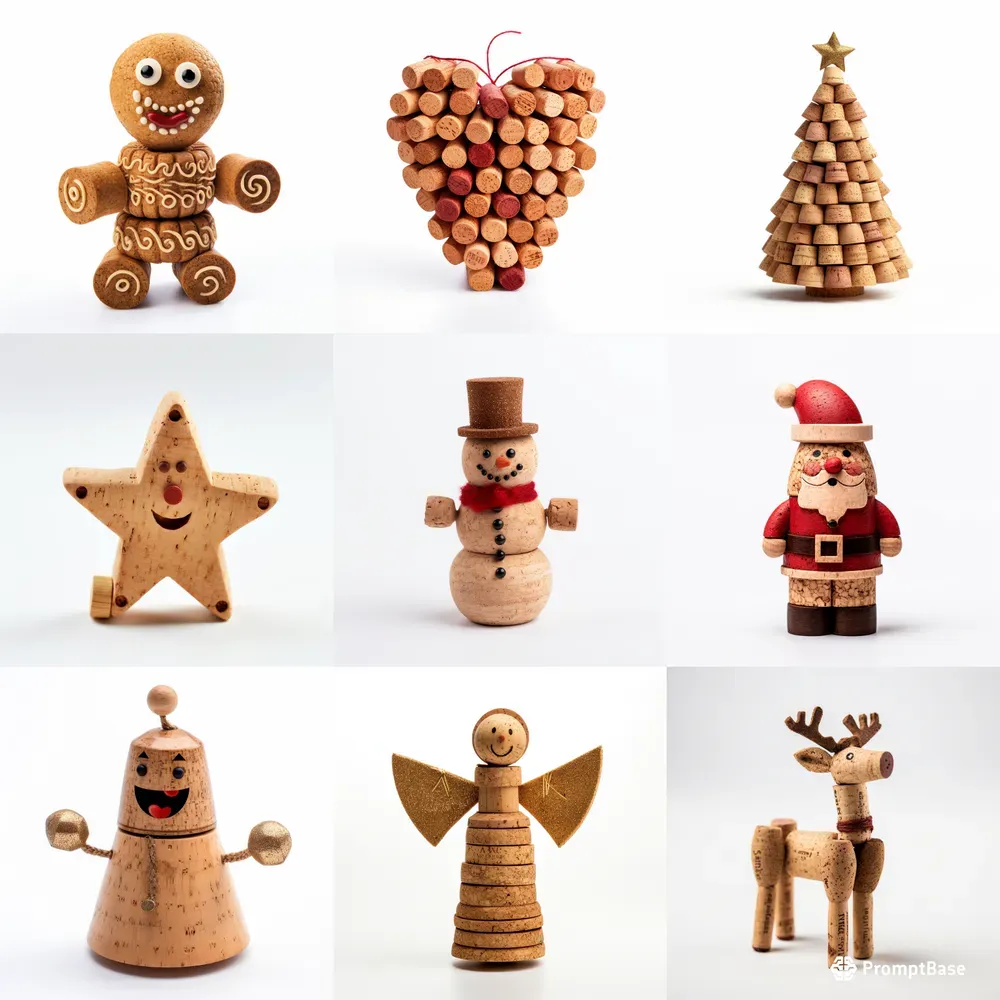 Cork Figures For Christmas Midjourney Prompt | PromptBase