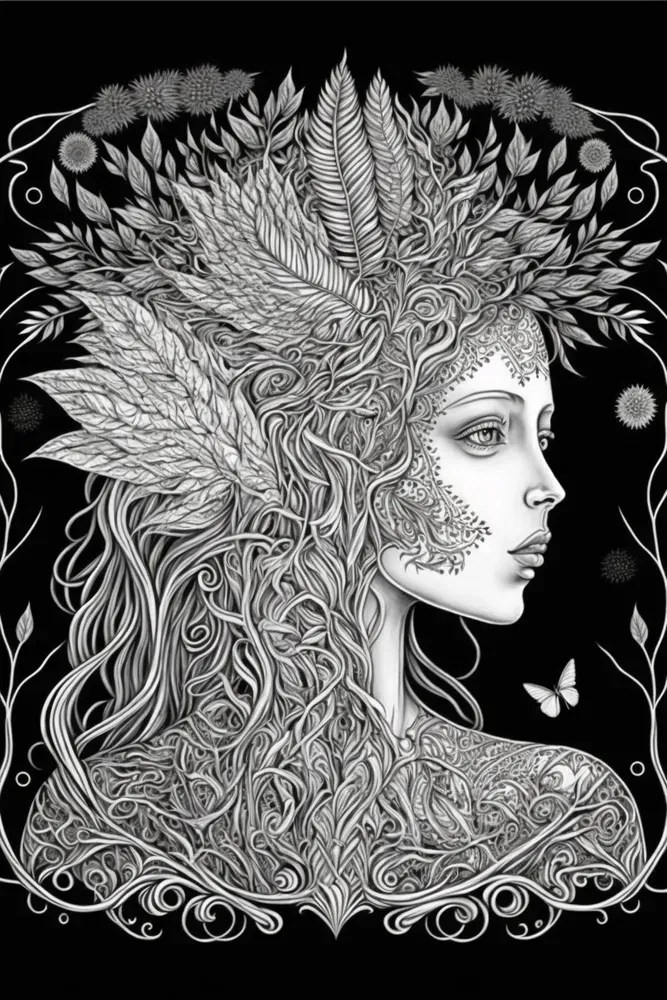 Adult Coloring Pages Midjourney Prompt | PromptBase