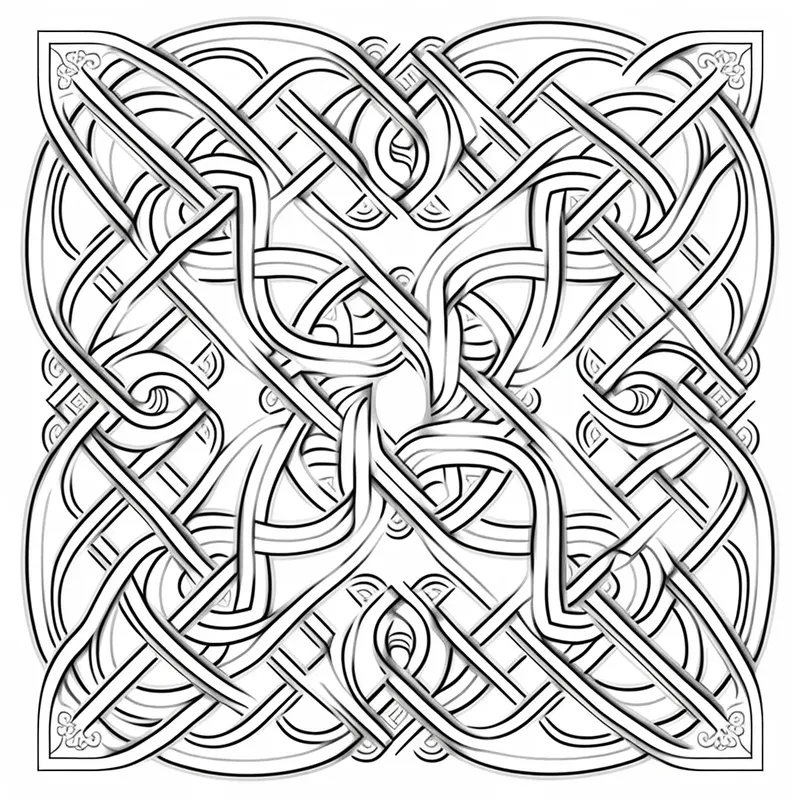 Geometric Pattern Coloring Pages Midjourney Prompt | PromptBase