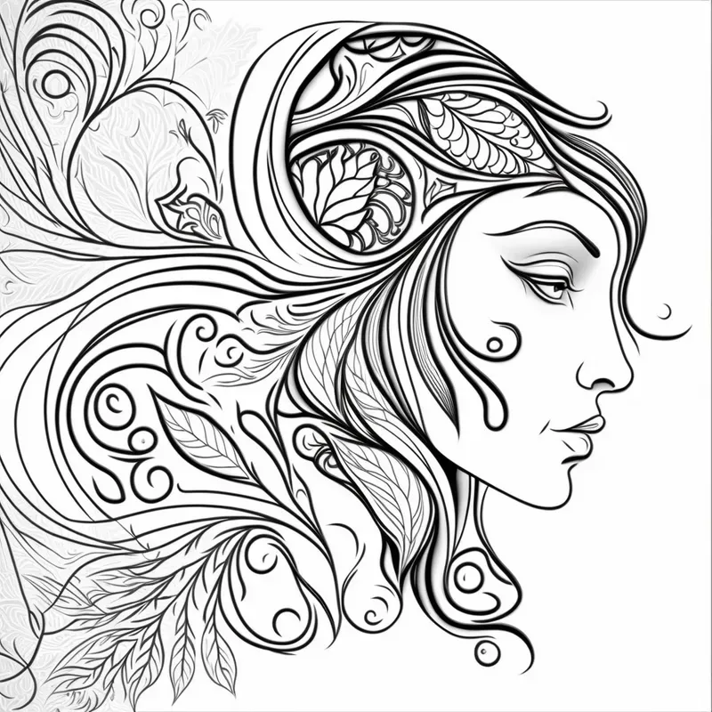Filigree Adult Coloring Pages Midjourney Prompt | PromptBase
