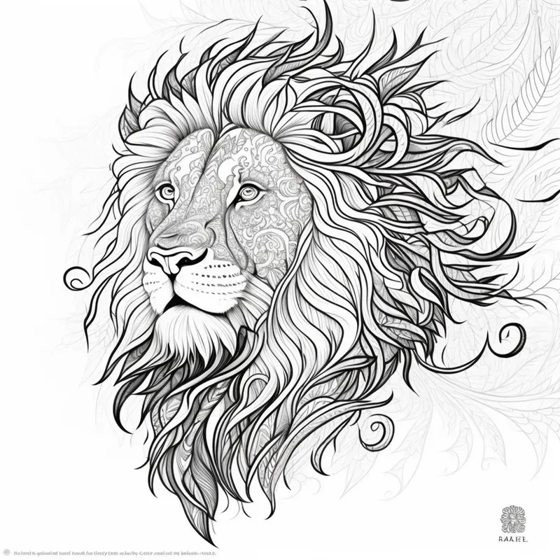 Filigree Adult Coloring Pages Midjourney Prompt | PromptBase