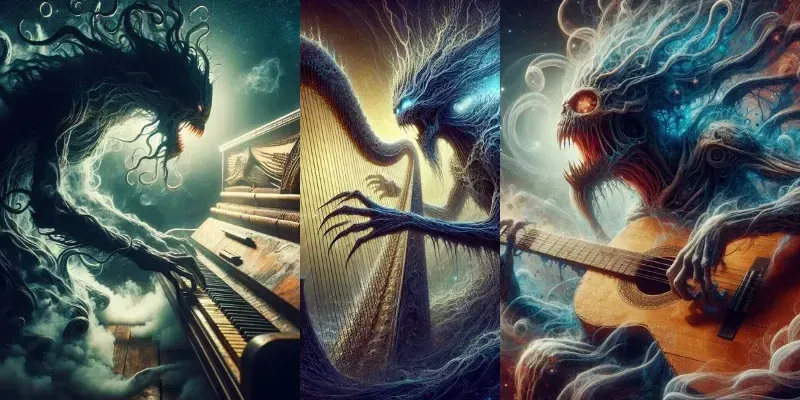 Creepy Musical Creatures DALL·E Prompt | PromptBase